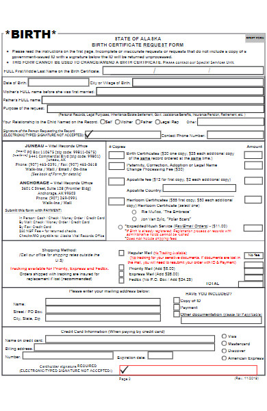 FREE 15+ Birth Forms in PDF