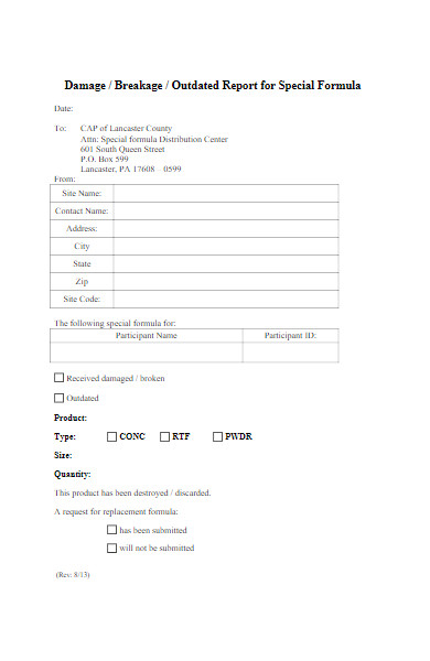 FREE 21+ Breakage Forms Download – How to Create Guide, Tips