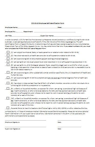 FREE 25+ COVID-19 Self Quarantine Employee Leave Forms Download – How ...