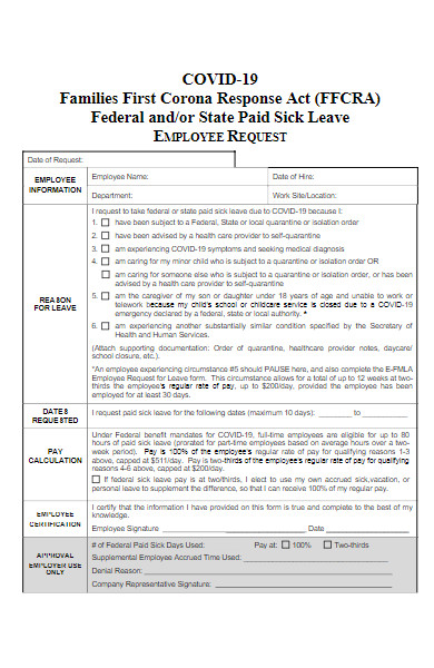 FREE 25+ COVID-19 Self Quarantine Employee Leave Forms Download – How ...
