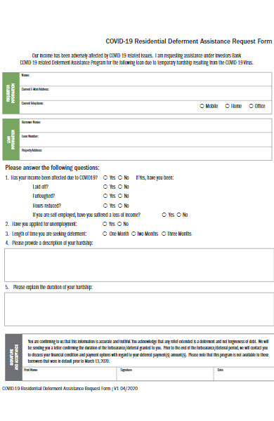 FREE 15+ COVID-19 Assistance Forms Download – How to Create Guide, Tips