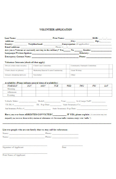 FREE 18+ COVID-19 Volunteer Application Forms Download – How to Create ...