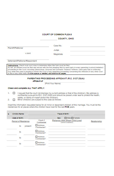 FREE 35+ Custody Forms Download – How to Create Guide, Tips