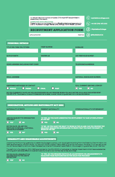 FREE 50+ Education Application Forms in PDF | MS Word | MS Excel