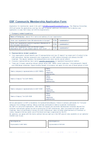 FREE 50+ Community Forms in PDF | MS Word