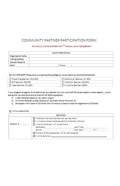 FREE 50+ Community Forms in PDF | MS Word