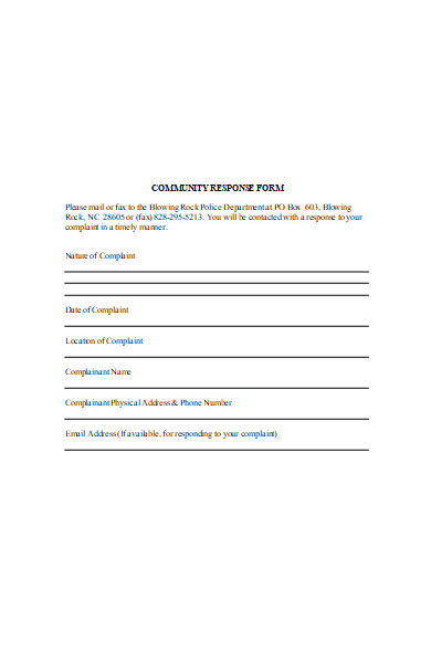 FREE 50+ Community Forms in PDF | MS Word