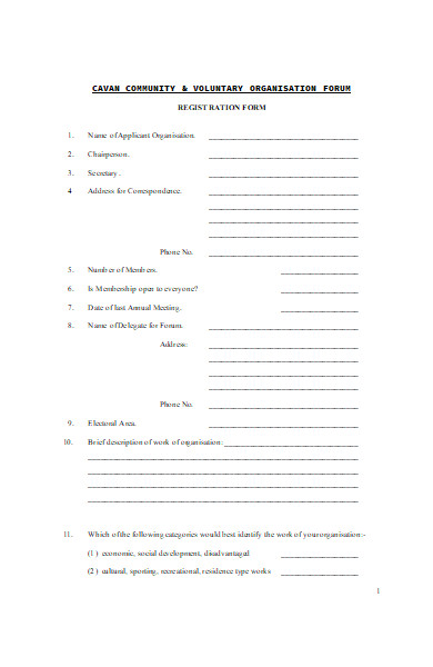 FREE 50+ Community Forms in PDF | MS Word