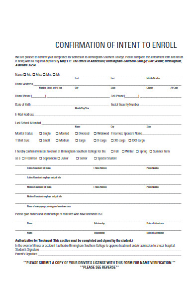 FREE 30+ Enrollment Confirmation Forms Download – How to Create Guide, Tips