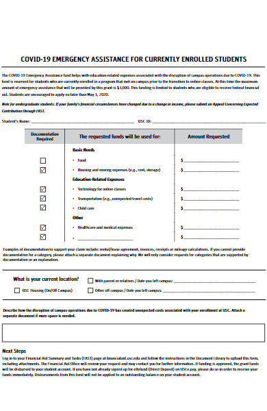 FREE 15+ COVID-19 Assistance Forms Download – How to Create Guide, Tips