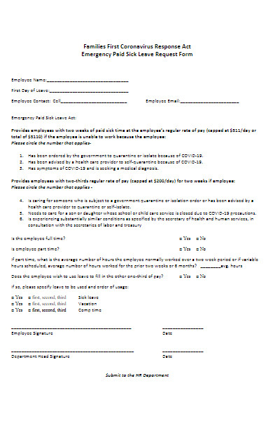FREE 25+ COVID-19 Self Quarantine Employee Leave Forms Download – How ...