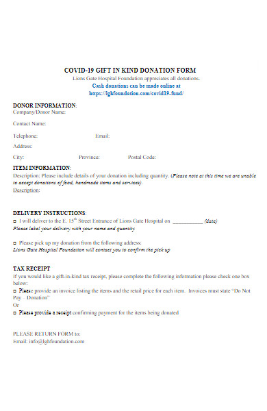FREE 15+ COVID-19 Donation Forms Download – How to Create Guide, Tips