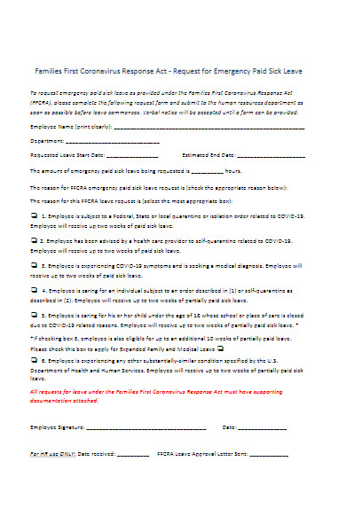 FREE 25+ COVID-19 Self Quarantine Employee Leave Forms Download – How ...