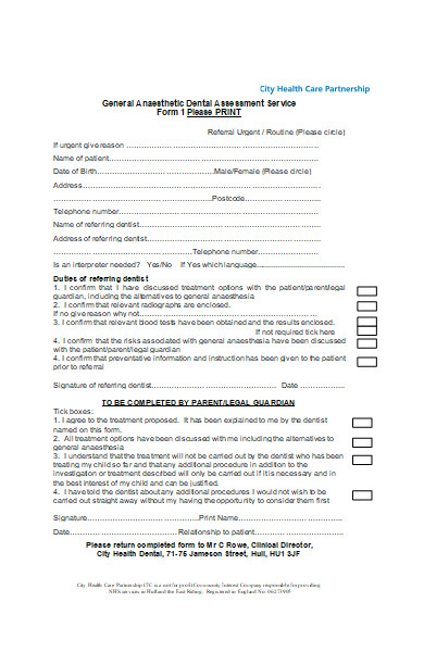 FREE 50+ Dental Forms Download – How to Create Guide, Tips