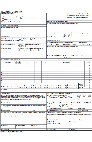 FREE 50+ Dental Forms Download – How to Create Guide, Tips
