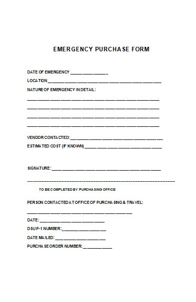 FREE 50+ Purchase Forms in PDF | MS Word | MS Excel