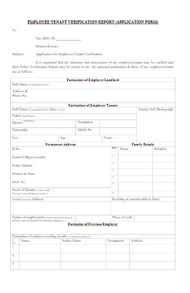 FREE 50+ Application Verification Forms Download – How to Create Guide ...