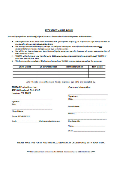 FREE 45+ Value Forms Download – How to Create Guide, Tips