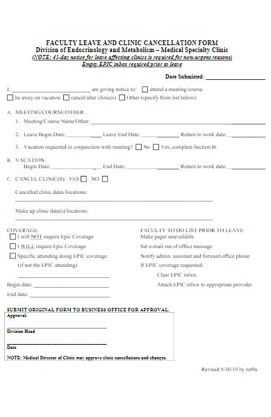 FREE 18+ Leave Cancellation Forms Download – How to Create Guide, Tips