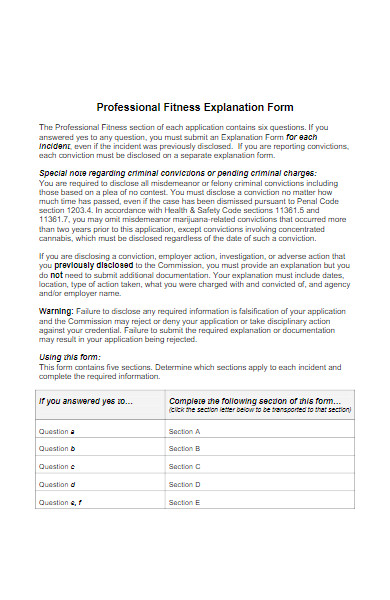 FREE 50+ Fitness Forms in PDF | MS Word