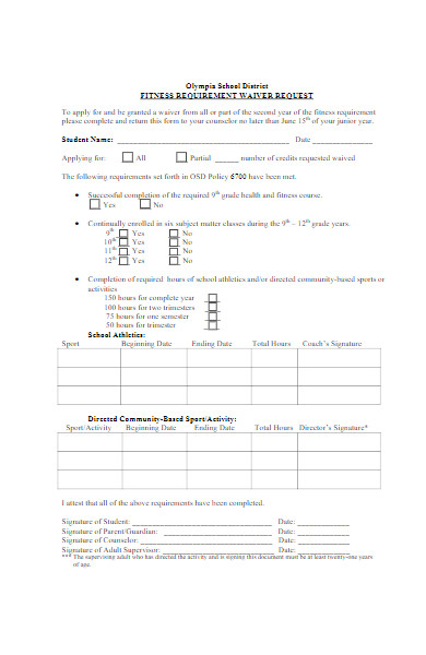 FREE 50+ Fitness Forms in PDF | MS Word