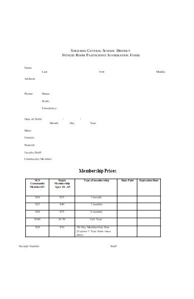 FREE 50+ Fitness Forms in PDF | MS Word
