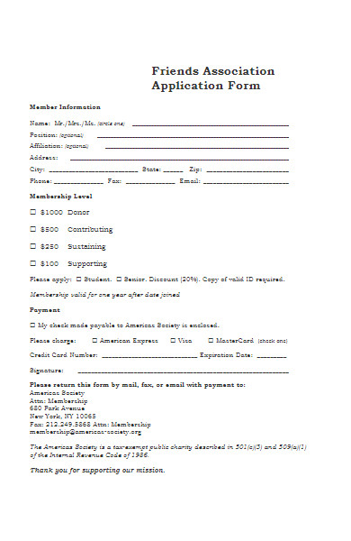 FREE 50+ Association Forms in PDF | MS Word