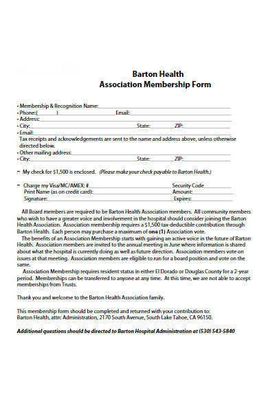FREE 50+ Association Forms in PDF | MS Word