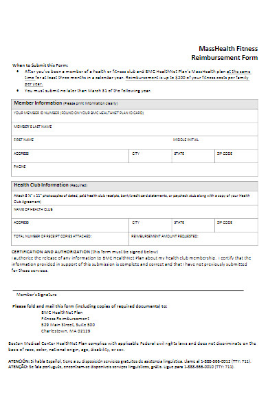 FREE 50+ Fitness Forms in PDF | MS Word