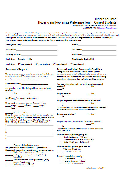 FREE 50+ Roommate Forms Download – How to Create Guide, Tips