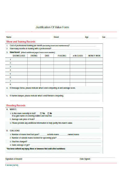 FREE 45+ Value Forms Download – How to Create Guide, Tips