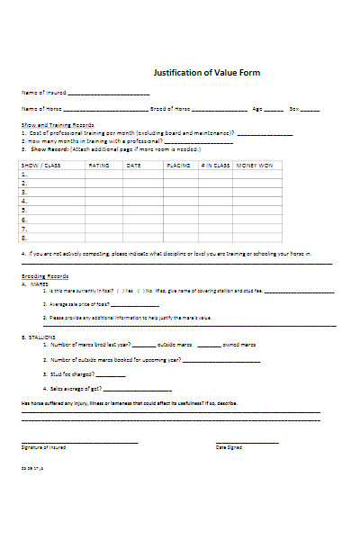 FREE 45+ Value Forms Download – How to Create Guide, Tips