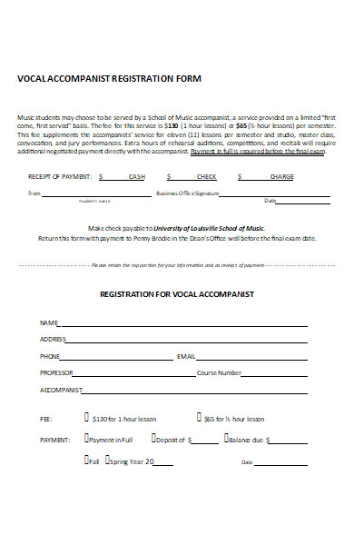 FREE 50+ Music Forms in PDF | MS Word | MS Excel