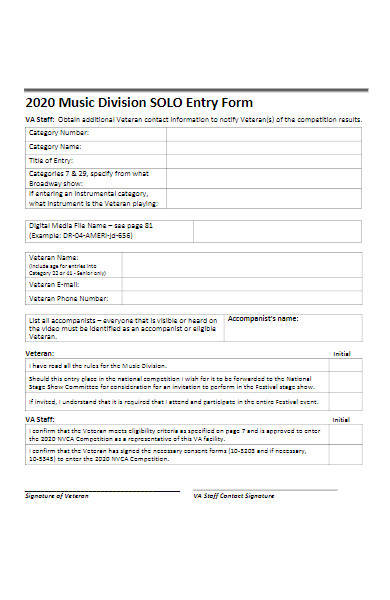 FREE 50+ Music Forms in PDF | MS Word | MS Excel