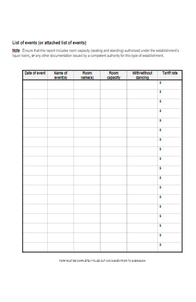 FREE 50+ Music Forms in PDF | MS Word | MS Excel