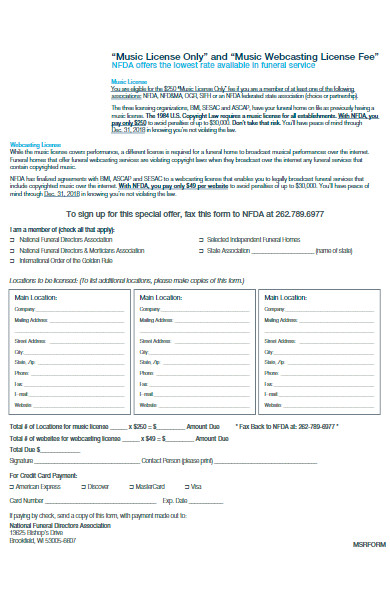 FREE 50+ Music Forms in PDF | MS Word | MS Excel