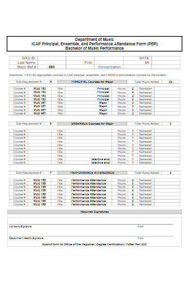 FREE 50+ Music Forms in PDF | MS Word | MS Excel