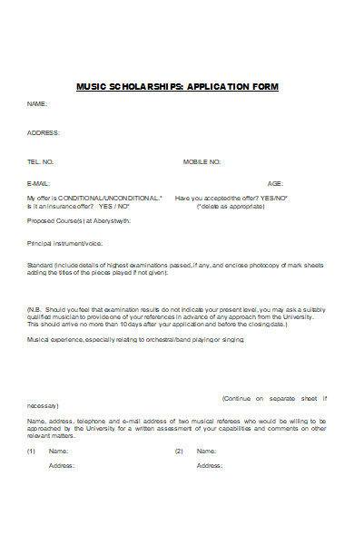 FREE 50+ Music Forms in PDF | MS Word | MS Excel