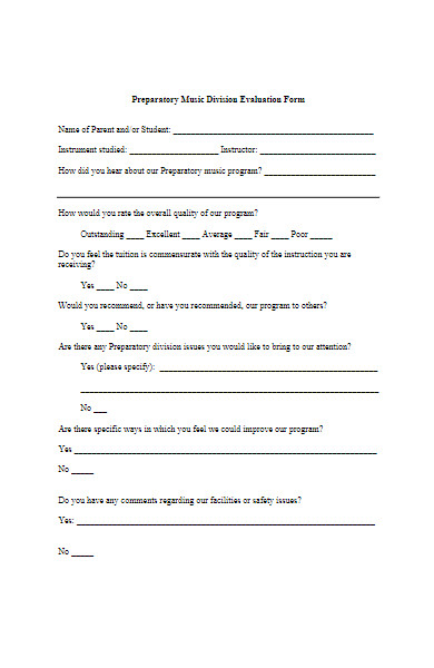 FREE 50+ Music Forms in PDF | MS Word | MS Excel