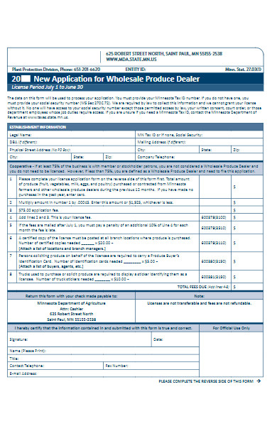 FREE 30+ Wholesale Application Forms Download – How to Create Guide, Tips