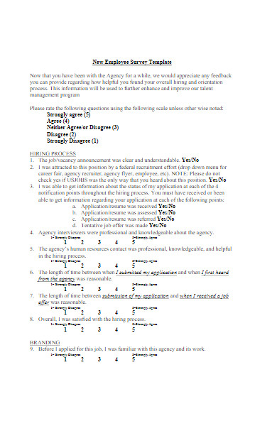 FREE 10+ Human Resources Survey Forms Download – How to Create Guide, Tips