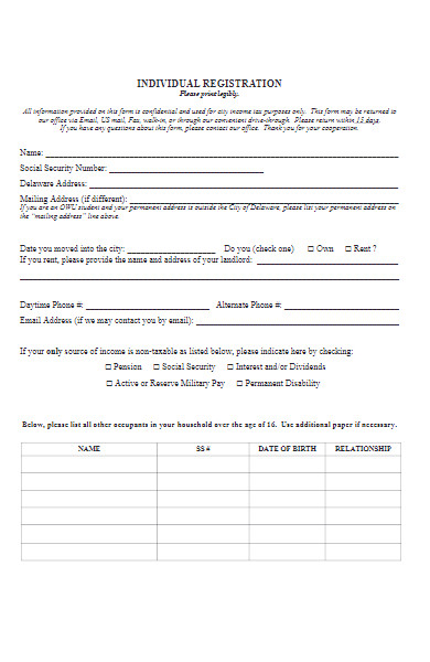 FREE 50+ Individual Forms Download – How to Create Guide, Tips