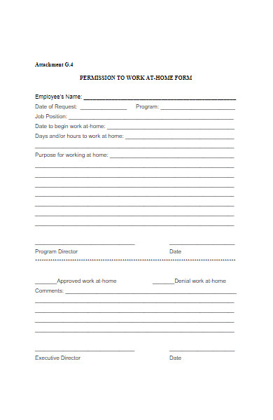 FREE 45+ Work From Home Forms in PDF | MS Word