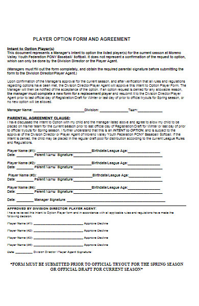 FREE 50+ Option Forms in PDF | MS Word | MS Excel