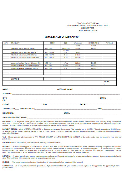 FREE 30+ Wholesale Application Forms Download – How to Create Guide, Tips