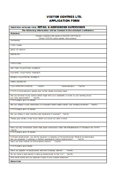 FREE 30+ Retail Application Forms Download – How to Create Guide, Tips