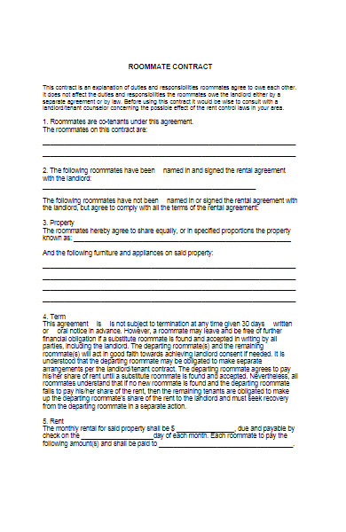 FREE 50+ Roommate Forms Download – How to Create Guide, Tips