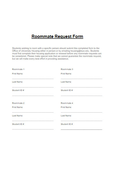 FREE 50+ Roommate Forms Download – How to Create Guide, Tips