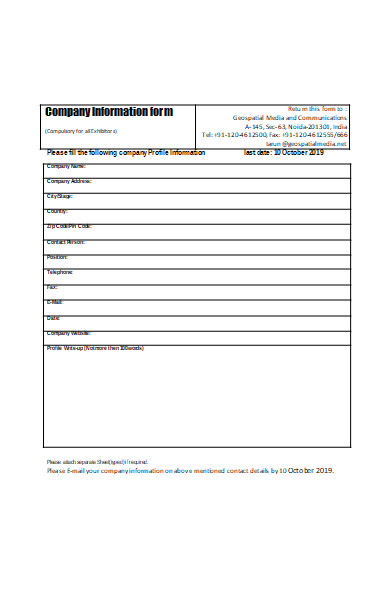 FREE 50+ Company Forms Download – How to Create Guide, Tips