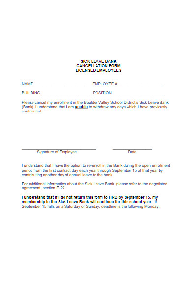 FREE 18+ Leave Cancellation Forms Download – How to Create Guide, Tips